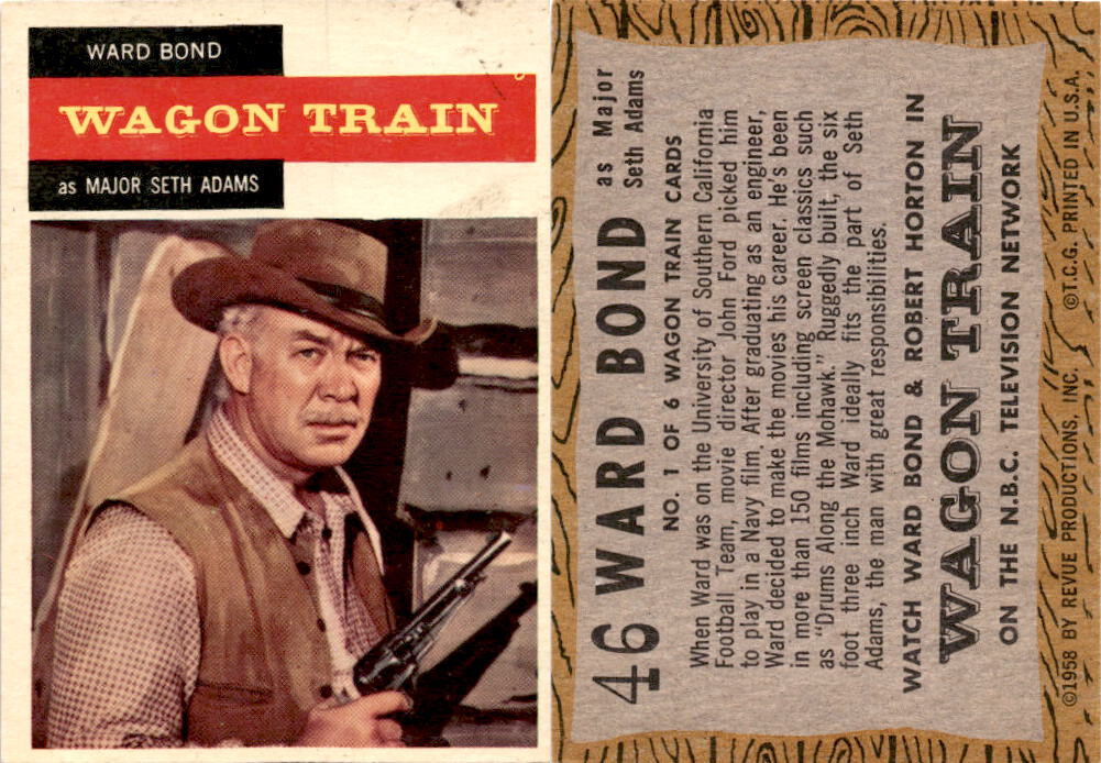 1958 Topps, TV Westerns, #46 Wagon Train, Ward Bond | eBay