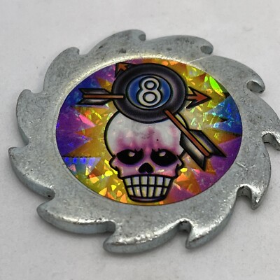 Vintage 1990's Metal 8 ball Slammer Saw Blade POG Milk Cap Game | eBay