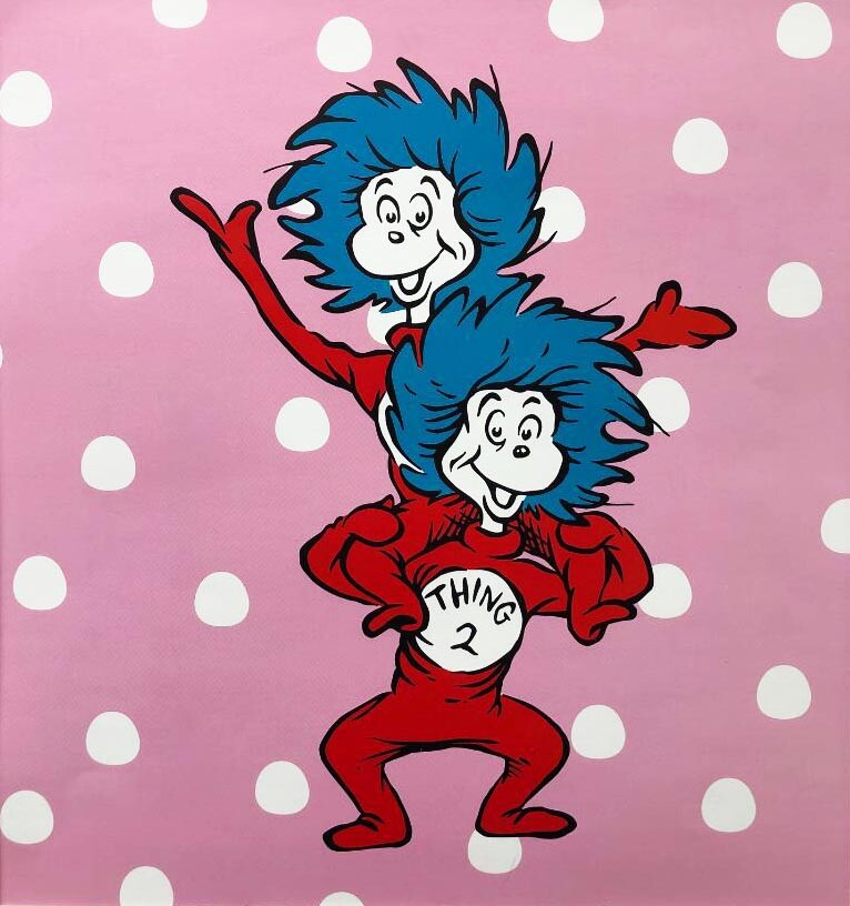 Dr Seuss Thing 1 Thing 2 Blank Invitation