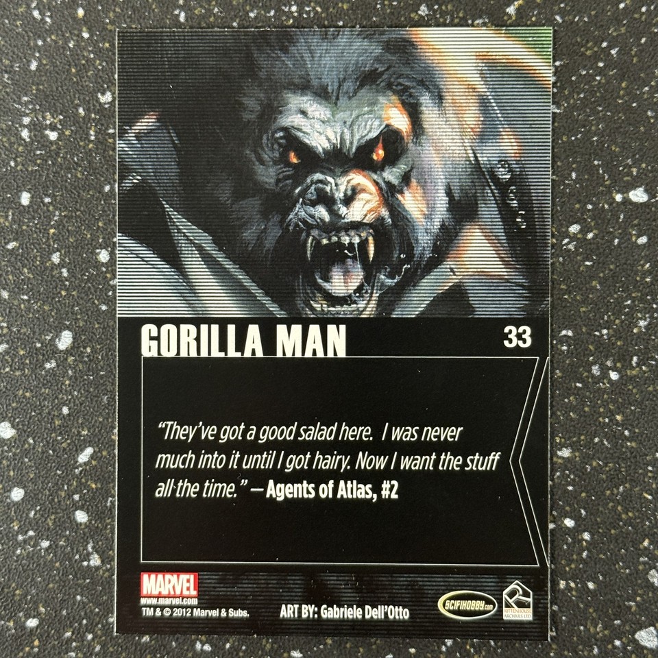 Gorilla-Man 2012 Rittenhouse Marvel Greatest Heroes #33 | eBay