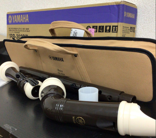 YAMAHA ABS Resin Recorder Bass Baroque style YRB-302B II arched windway ...