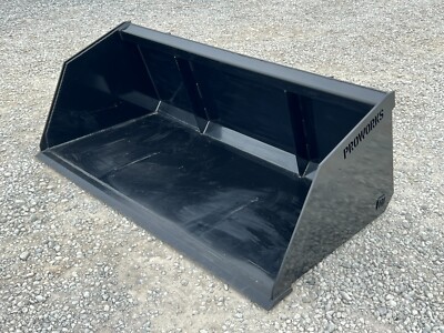 72" Snow Mulch Litter High Capacity Smooth Bucket Fits Skid Steer ...