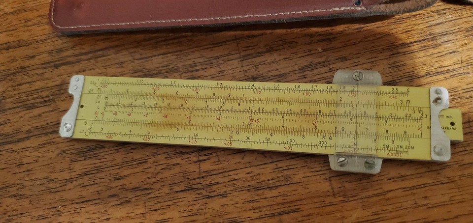 PICKETT N600-ES LOG SYNCRO SCALE SLIDE RULE W/ LEATHER CASE, Vintage | eBay