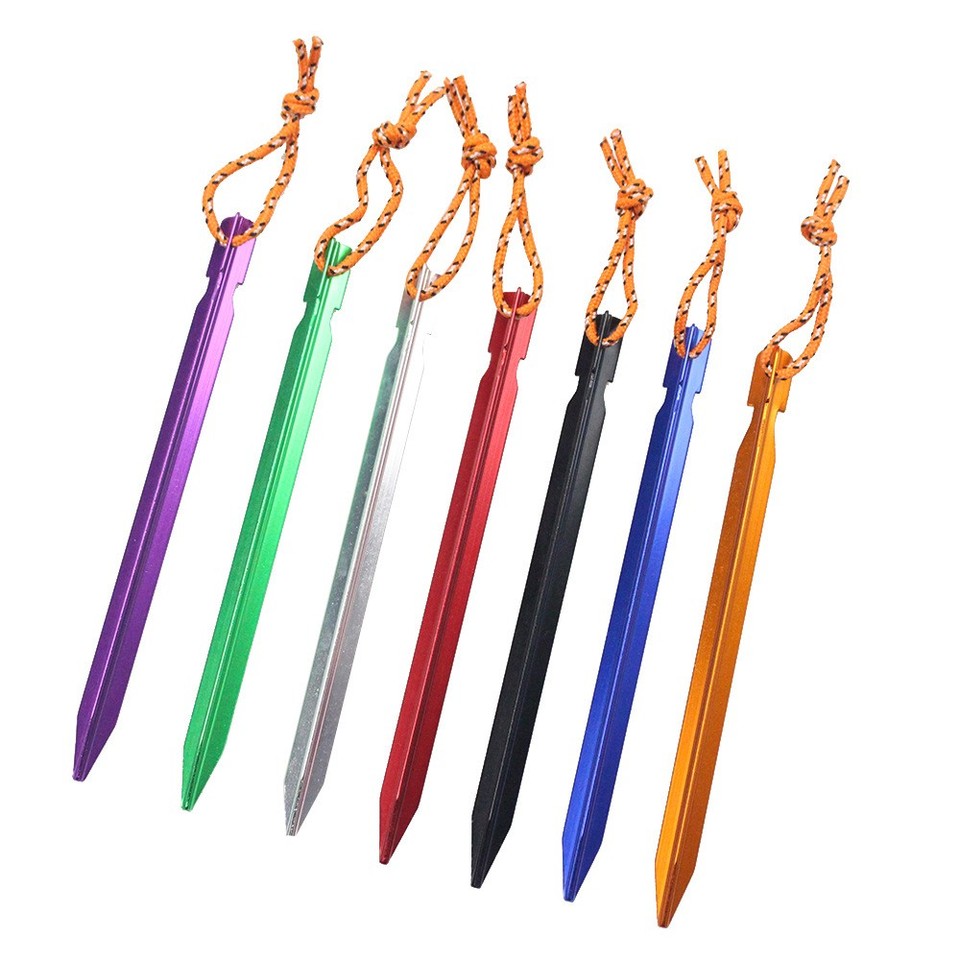 1~500 Pack Tent Stakes Heavy Duty, Aluminum Tent Stakes Pegs, Metal ...