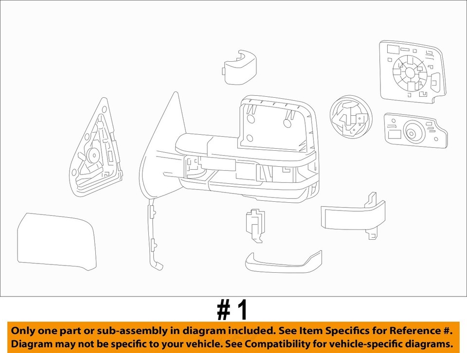 GM OEM 16-19 Sierra 1500 Front Door Outside Mirrors-Mirror Assy ...