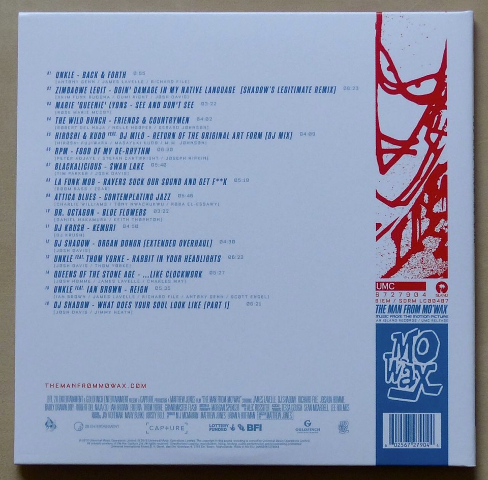 The Man From Mo'Wax 2018 CD Soundtrack OST James Lavelle UNKLE u.a ...
