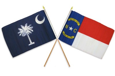 12x18 12"x18" Wholesale Combo State North & South Carolina NC SC Stick ...