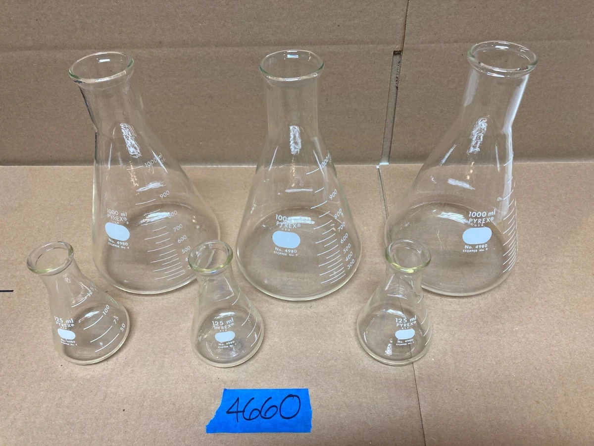 Pyrex 4980-1L Narrow Mouth, Graduated Erlenmeyer Flask, 48% OFF