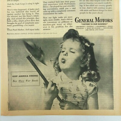 General Motors Pin Wheel Simple Idea Buy More War Bonds WWII Era 1944 ...