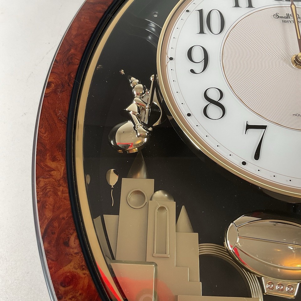 Small World Rhythm Wall Clock with Swarovski Crystal Motion 18 Musical ...