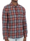New Saint Laurent YSL Gray Red Check Print Western Crop Flannel Shirt ...