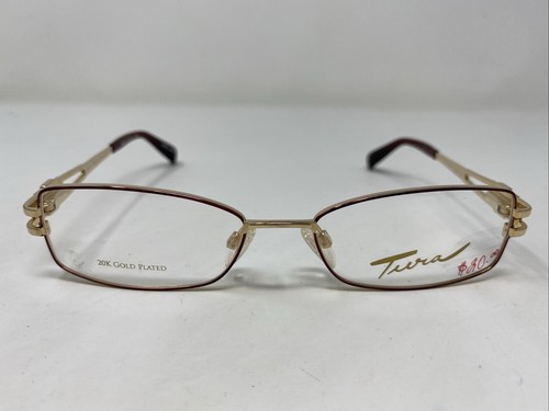 Tura Japan Mod.274 BUR 52-17-130 Burgundy/Gold Full Rim Eyeglasses ...