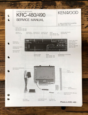 Kenwood KRC-480 KRC-490 Car Radio Service Manual *Original* | eBay