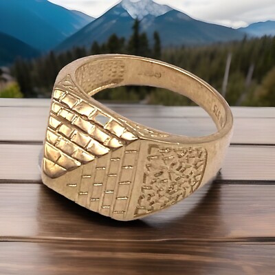 9ct Gold Pyramid Ring Childs 9ct Gold Ring Solid Gold Pyramid Ring ...