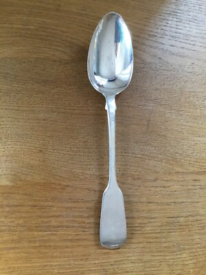 ANTIQUE SOLID SILVER TABLE - SERVING SPOON FIDDLE PATTERN LONDON 1841 ...
