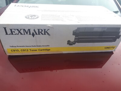 Genuine Lexmark 12N0770 Yellow Toner Cartridge - C910 / C912 | eBay UK