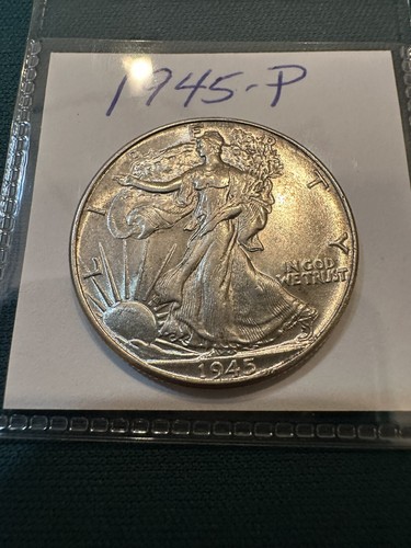 1945 P 1945-P Liberty Walking Silver Half Dollar | eBay