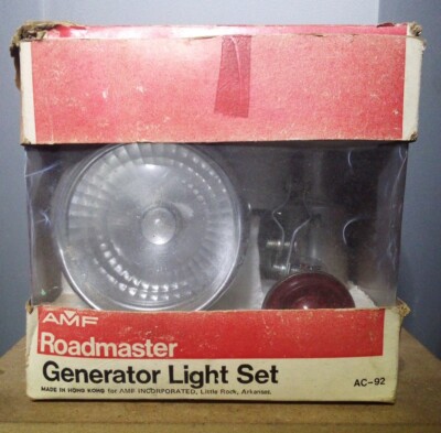 Vintage AMF Roadmaster Generator Bicycle Light Set Bike Light AC-92 w ...
