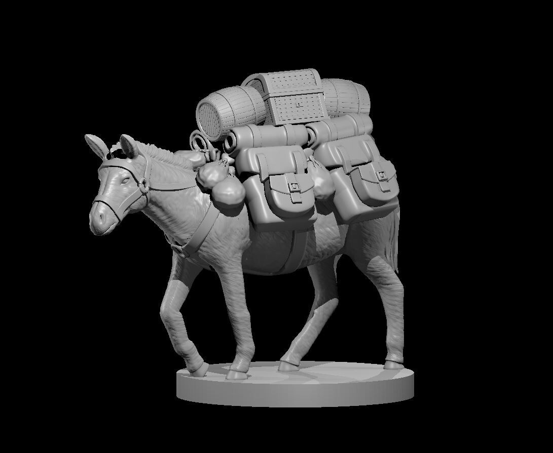 Pack Mule Monster Manual 28mm Scale DND D&D Tabletop Mini | eBay
