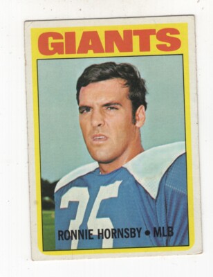 1972 TOPPS FOOTBALL ROOKIE RONNIE HORNSBY NEW YORK GIANTS #16 | eBay