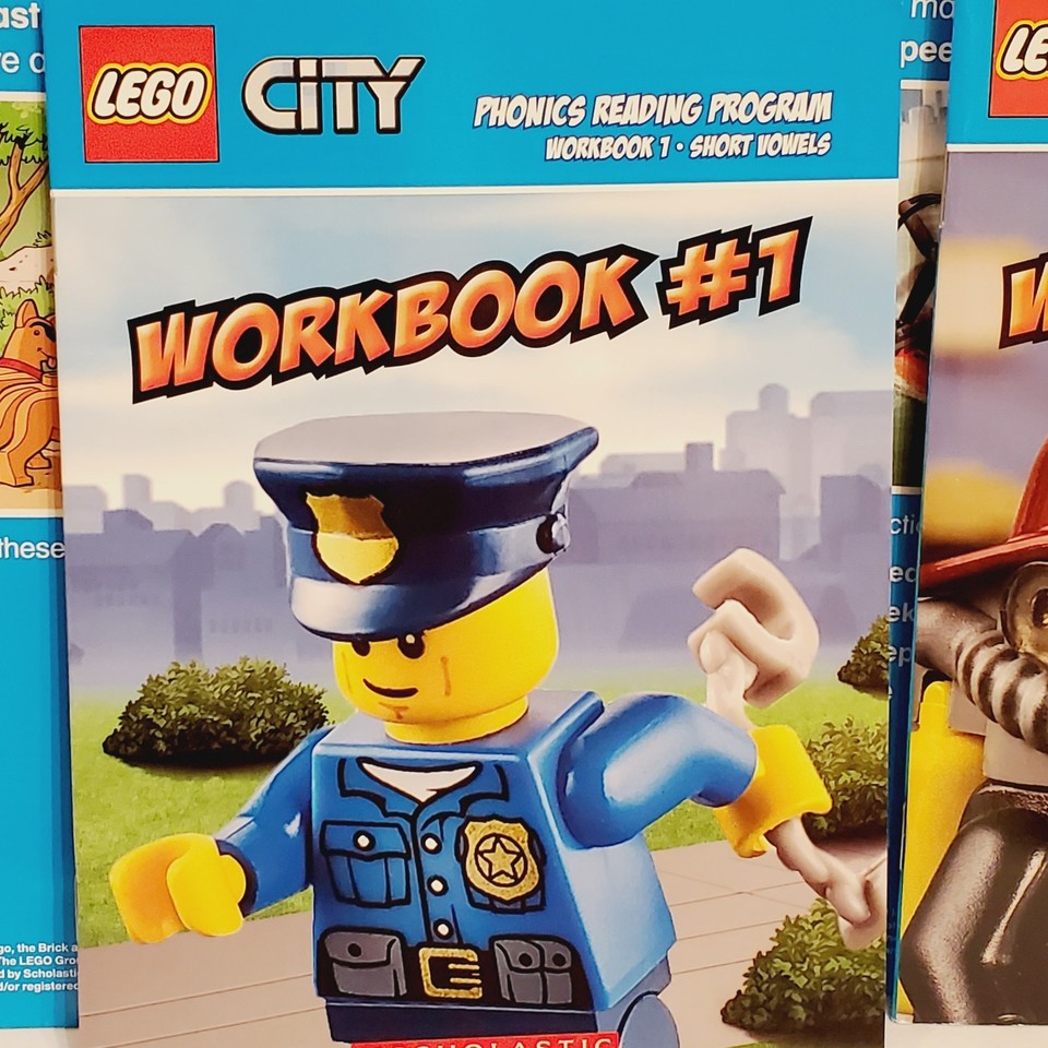 Set Of 10 Phonics Reading Program Lego City Books with 2 Unused ...