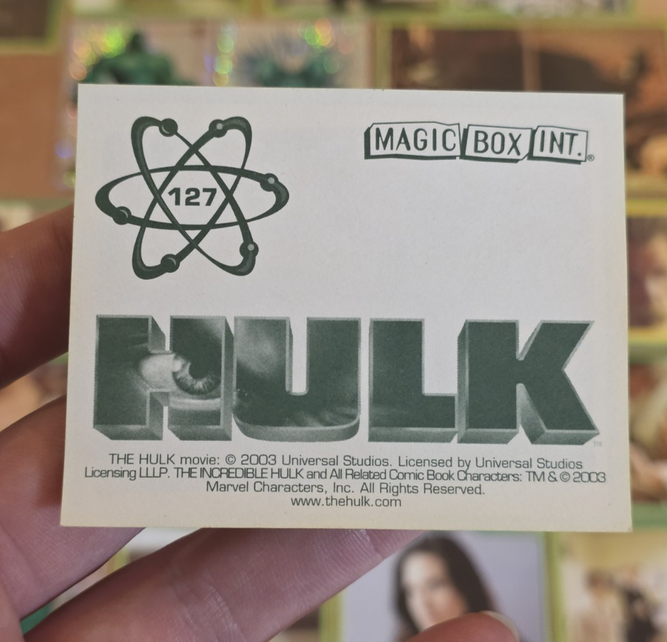 50 x 2003 HULK STICKERS - MAGIC BOX INT - UNUSED COLLECTABLE STICKERS ...