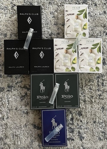 Lot of 9 POLO Polo Blue Intense Earth Ralph’s Club Perfume SAMPLE Spray ...