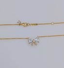NEW 100% Authentic PANDORA 14k Gold P Sparkling Bow Pendant Necklace ...
