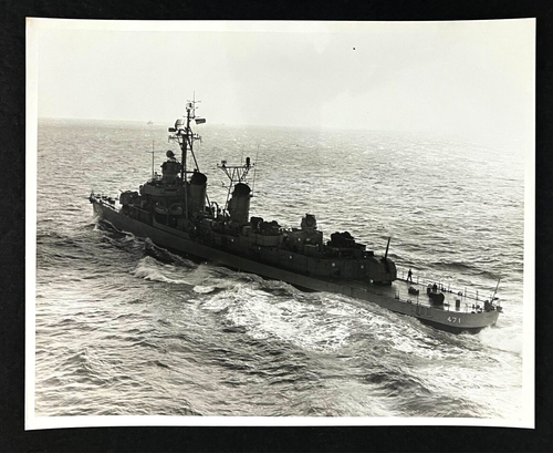 1964 USS Beale DD-471 Fletcher Destroyer Sailing Ocean VTG US Navy ...