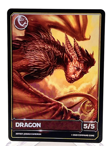 The Command Zone Game Knights Kickstarter Jimmy Wong 5/5 Dragon Token ...