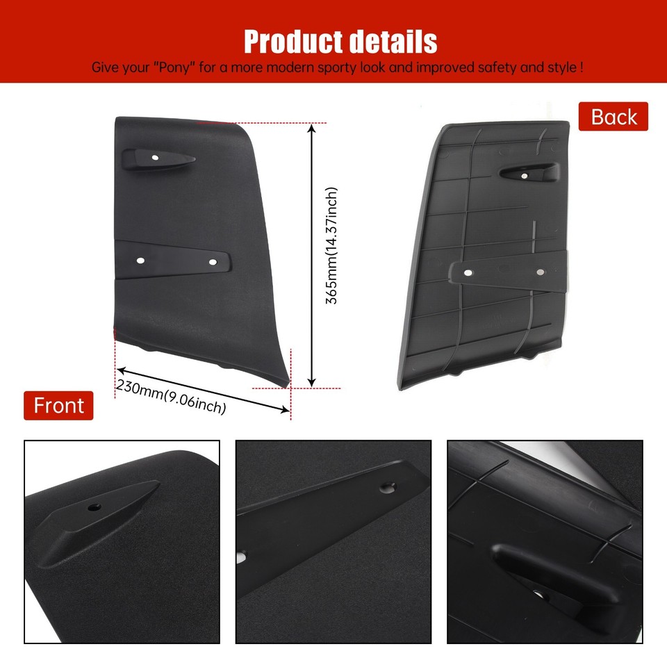 ROUSH Rear Lower Bumper Valance Aero Foil Black For Ford Mustang GT ...