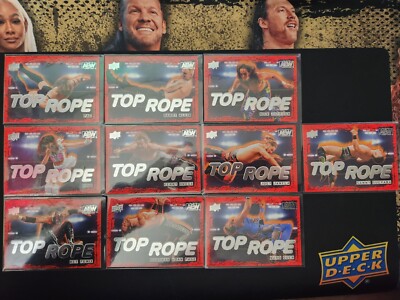 2021 TOP ROPE UPPER DECK AEW WRESTLING 10 CARD COMPLETE INSERT SET nm ...