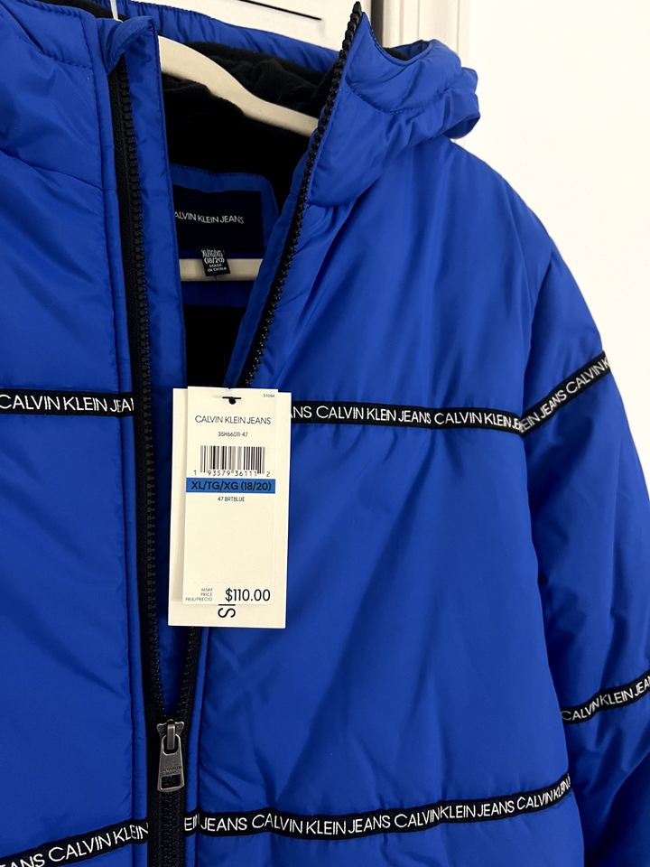 Calvin Klein Royal Blue Puffer Jacket | Unisex XL | BRAND NEW | Winter ...