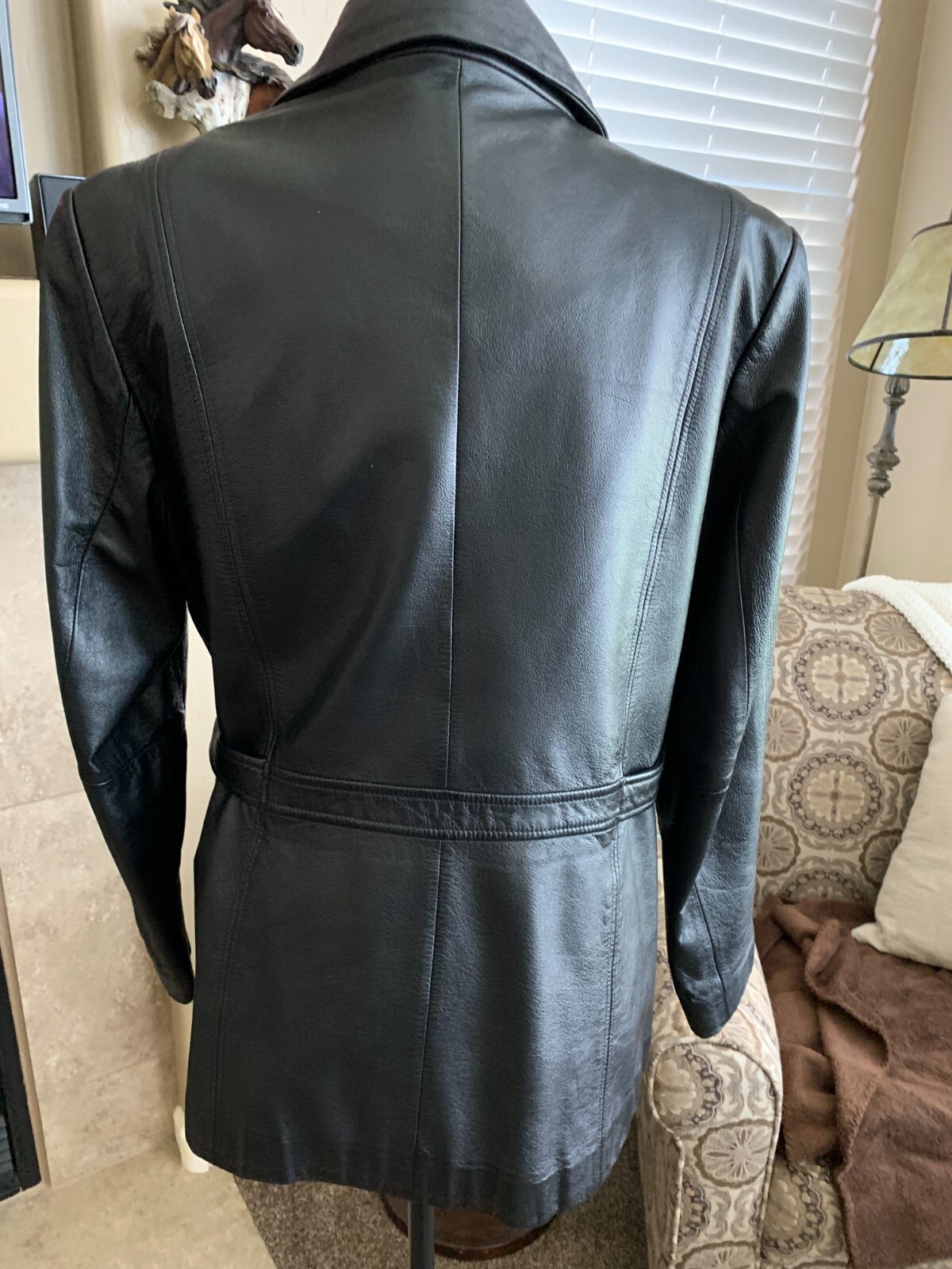 Women's Outbrook Brand Leather Button Up Jacket - Size Medium | eBay