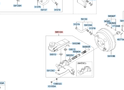 GENUINE POWER BRAKE MASTER CYLINDER 585104H000 FOR HYUNDAI H1 07-15 | eBay