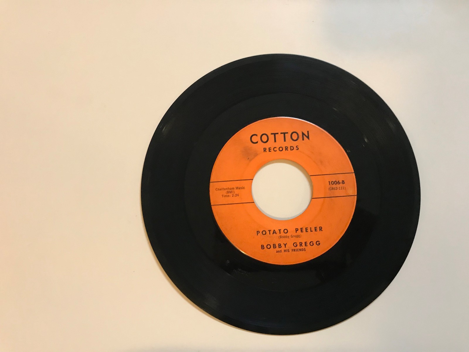 R&B 45 RPM RECORD - BOBBY GREGG AND HIS FRIENDS - COTTON 1006 | eBay
