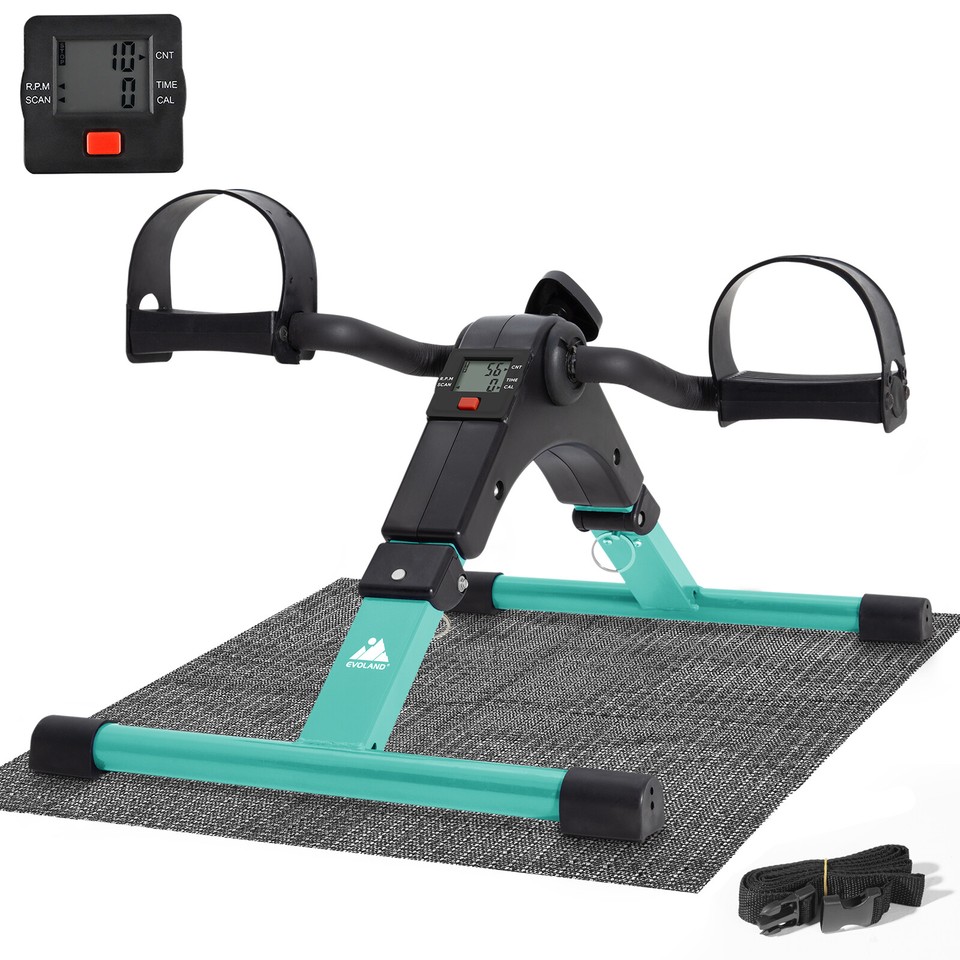 Foldable Mini Exercise Bike Portable Under Desk Arm & Leg Pedal Trainer ...