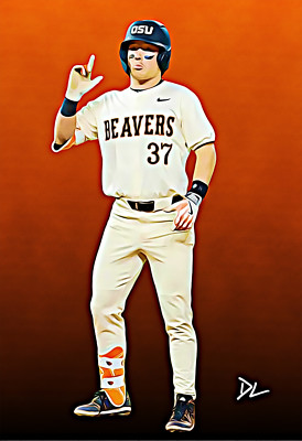Travis Bazzana "Oregon St. Beavers" Original Pop Art Print - 13 x 19 ...
