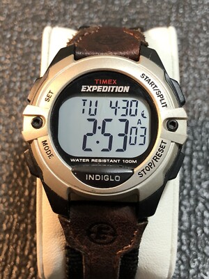 Timex Expedition WR 100m Digital Indiglo Alarm Chrono 42mm Watch New ...