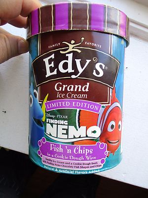 EDY'S FINDING NEMO ICE CREAM CONTAINER empty Fish & Chips | eBay