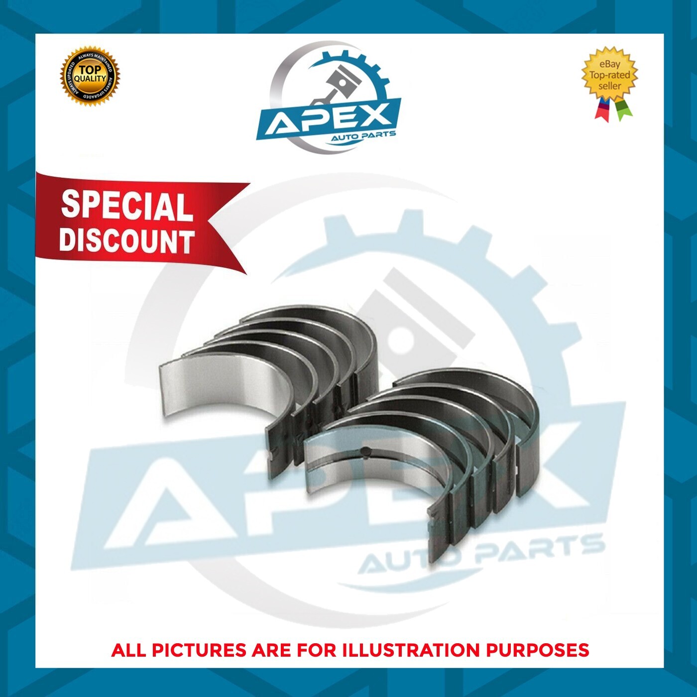 LAND ROVER 448DT TDV8 MAIN & CONROD BEARINGS SIZE-STD 4.4D RANGE ROVER ...