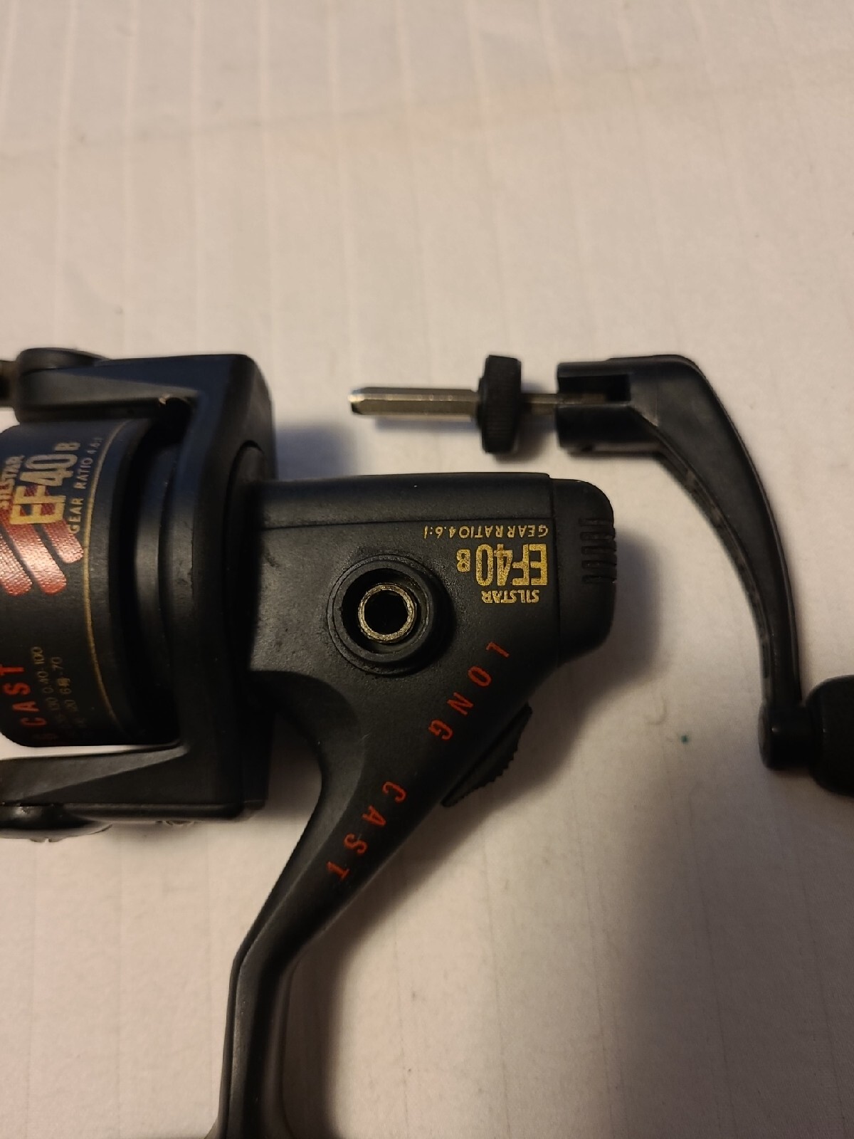 Vintage Silstar EF40 B Spinning Fishing Reel 4.6:1 Long Cast Graphite Missing | eBay