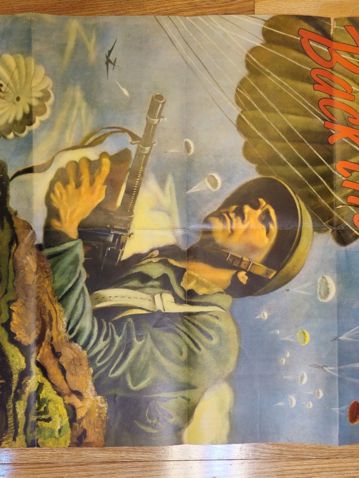 Vintage WW2 "Back the Attack! Buy War Bonds" War Propaganda Poster (Circa 1940s) | eBay