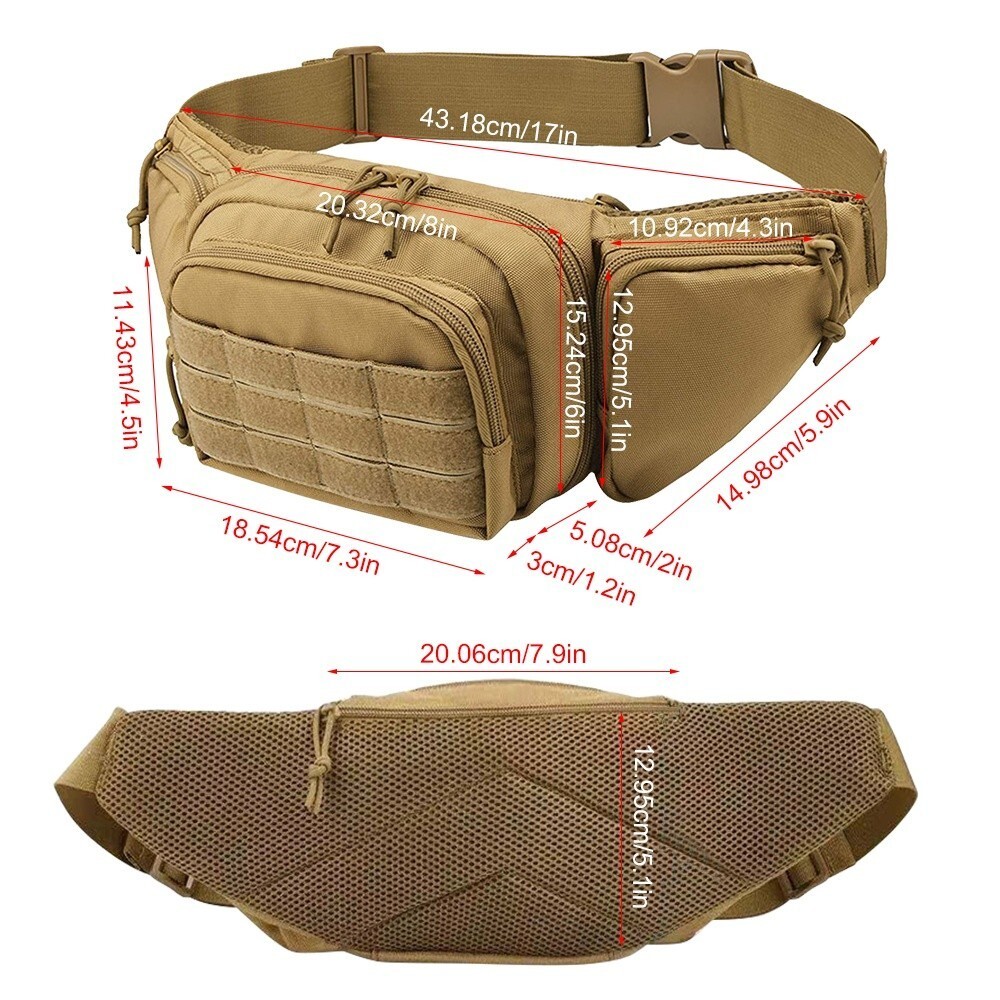 Tactical Pistol Pouch Waist Gun Case Bag Fanny Packs Concealed Carry ...