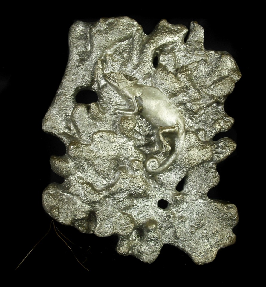 Roger Bezombes 3 KG Num Ee /35 36cm Id Chameleon Animal Medal Cast Tin ...