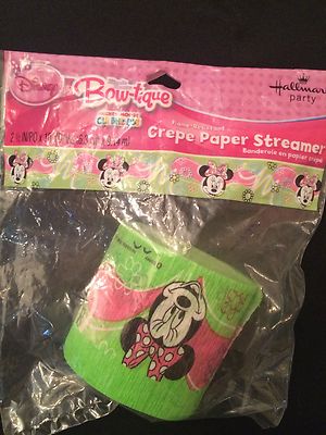 Minnie Mouse bow-tique Party Supplies-10yd Crepe Streamer ...