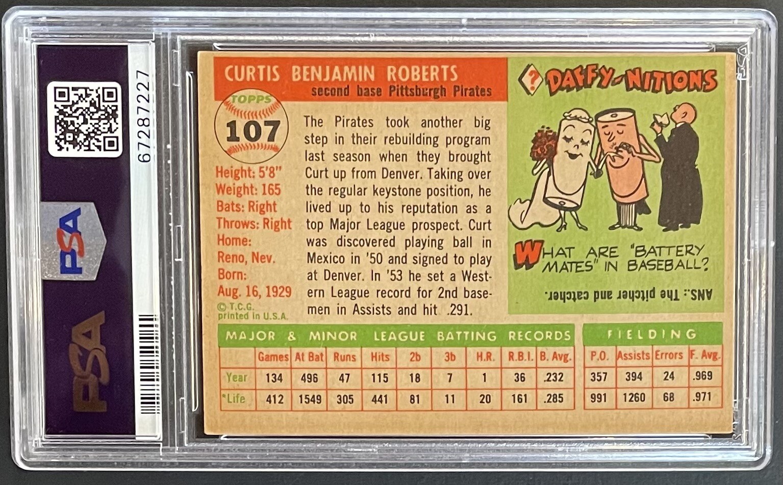 1955 Topps - #107 Curt Roberts for sale online | eBay