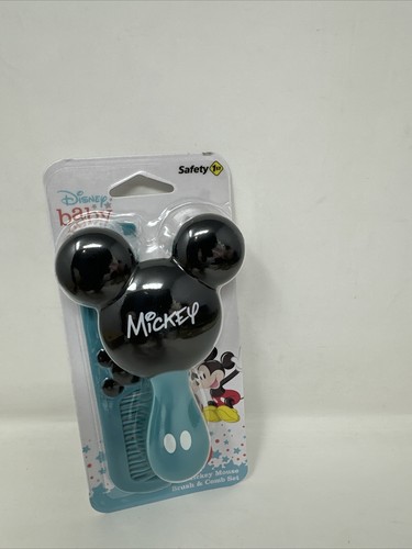 Bath Disney Baby Safety 1st Mickey Mouse Aqua Blue & Black Brush Comb ...