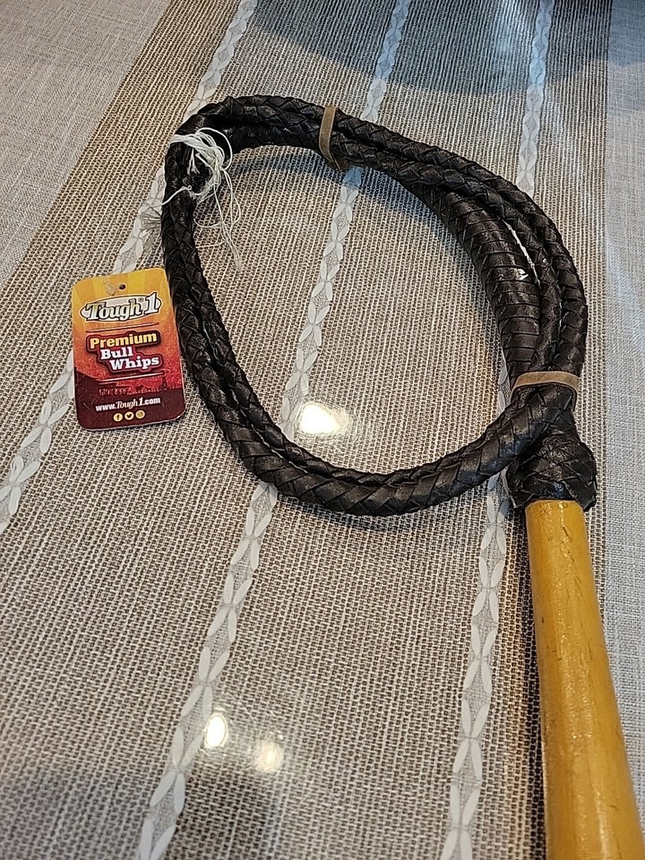 Tough 1 Swivel Handle Hand Braided Bull Whip, Assorted Leather, 6' | eBay