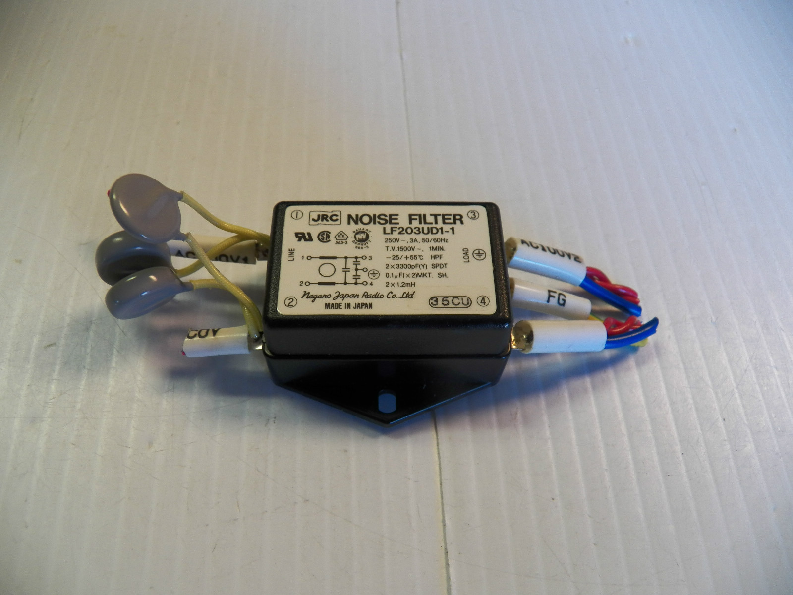JRC NOISE FILTER LF203UD1-1 LF203UD11 250V 3A 3 A AMP 60HZ W ...